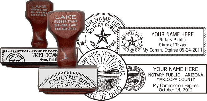 Notary Seal Traditional Rubber Hand Stamps